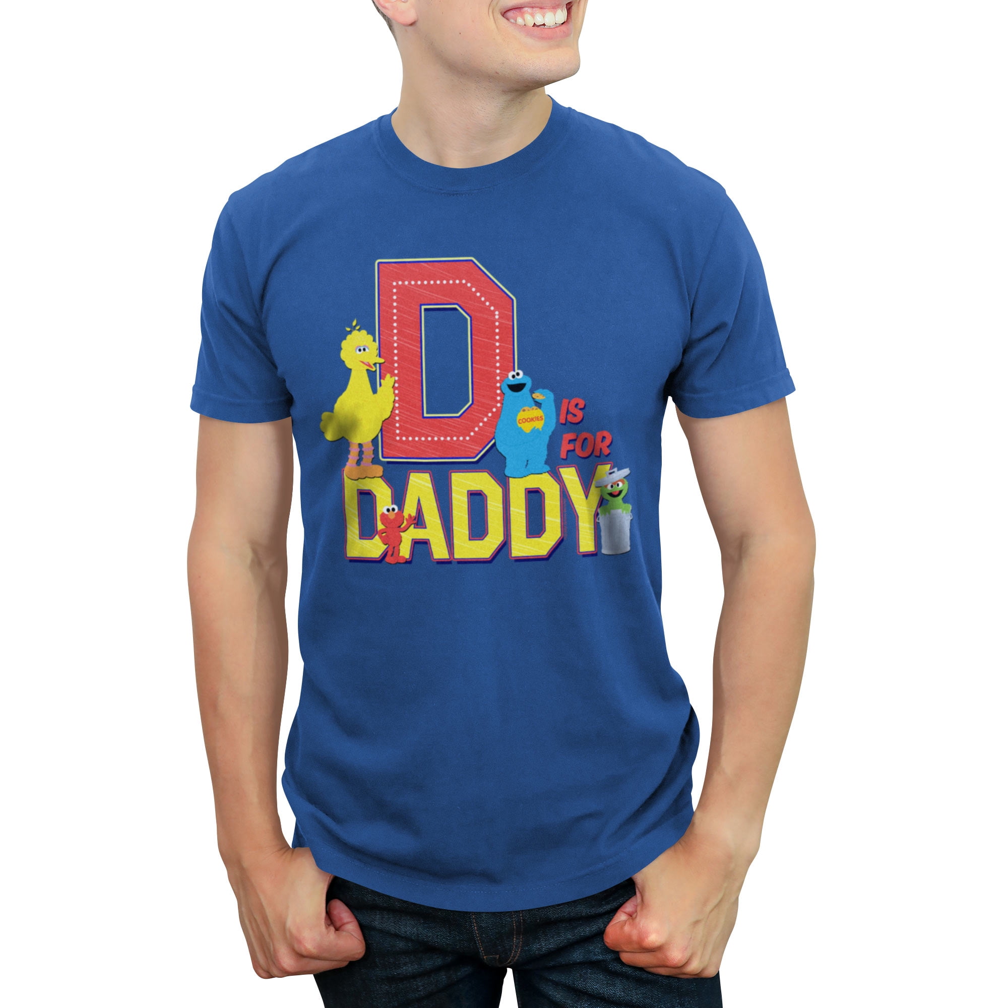 Sesame Street Men's D Is for Daddy Graphic T-Shirt, Featuring Big Bird ...