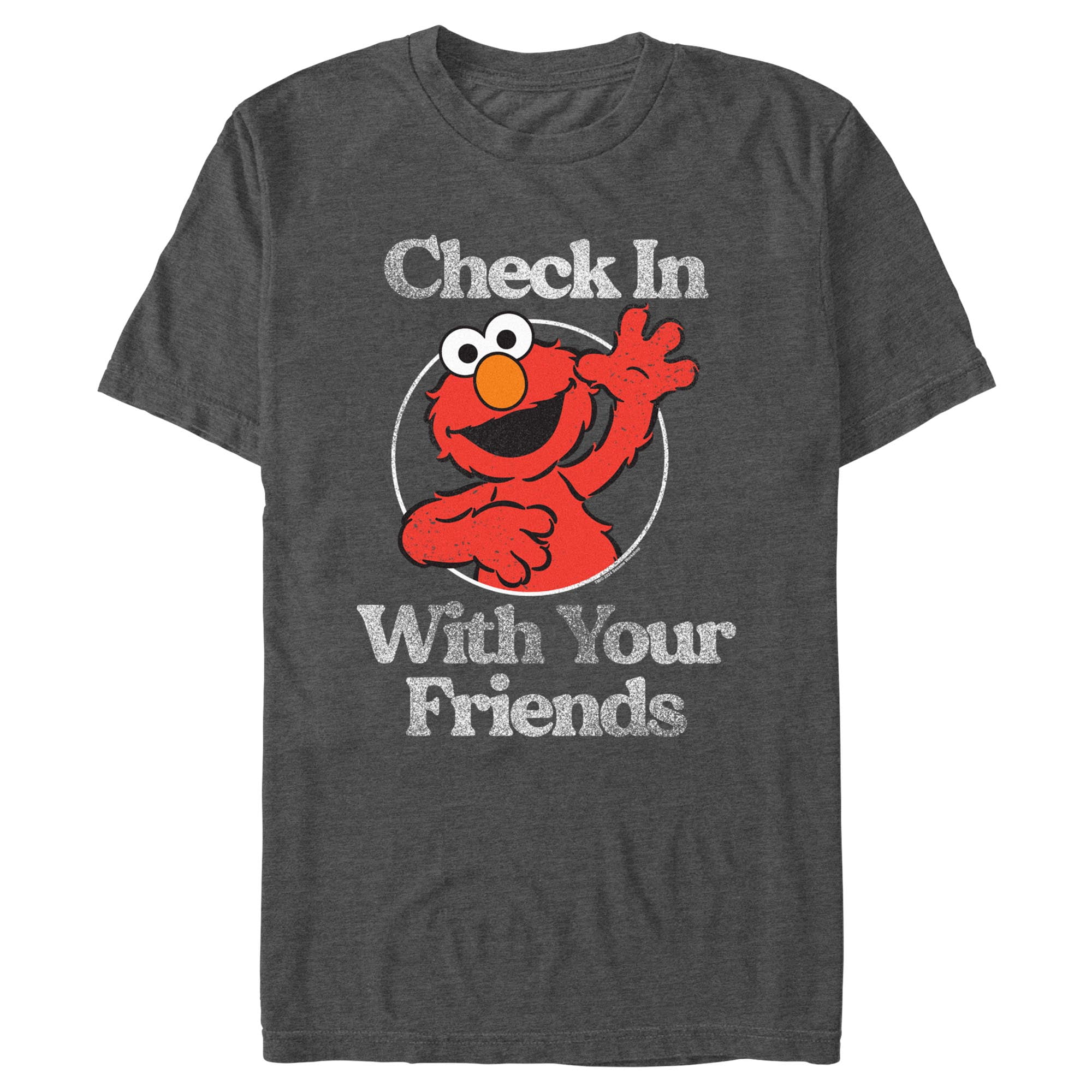 Men's Sesame Street Elmo Check In With Your Friends Graphic T-Shirt ...