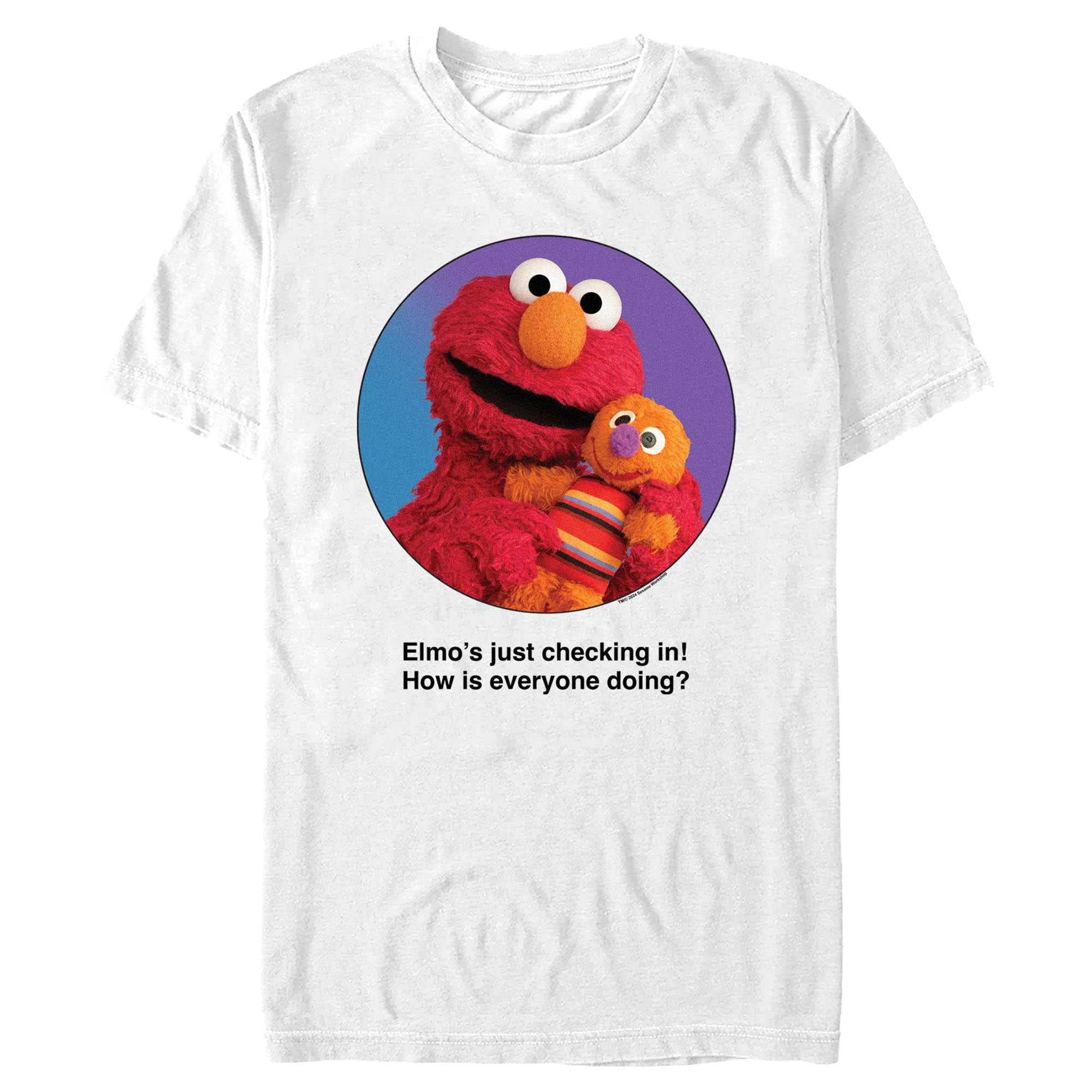 Men's Sesame Street Elmo Portrait Checking In Graphic T-Shirt - Walmart.com