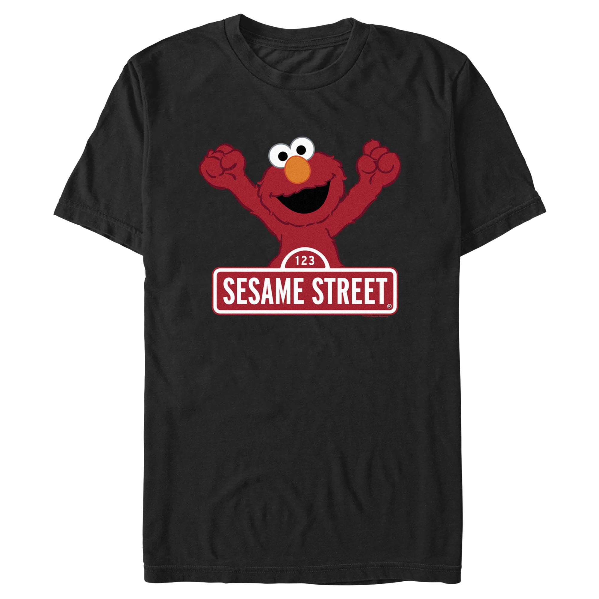 Men's Sesame Street Elmo Red Logo Sign Graphic T-Shirt - Walmart.com