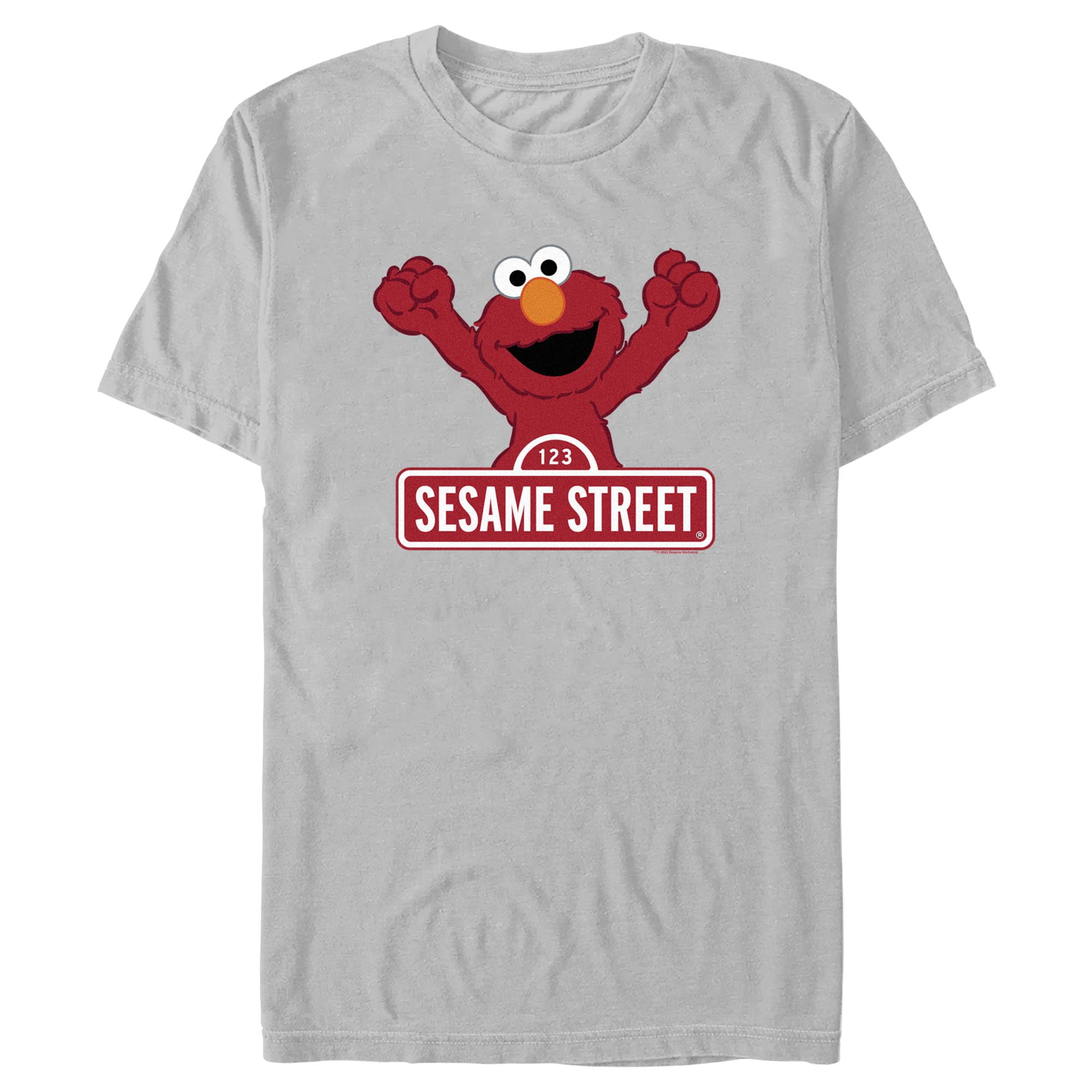 Men's Sesame Street Elmo Red Logo Sign Graphic T-Shirt - Walmart.com