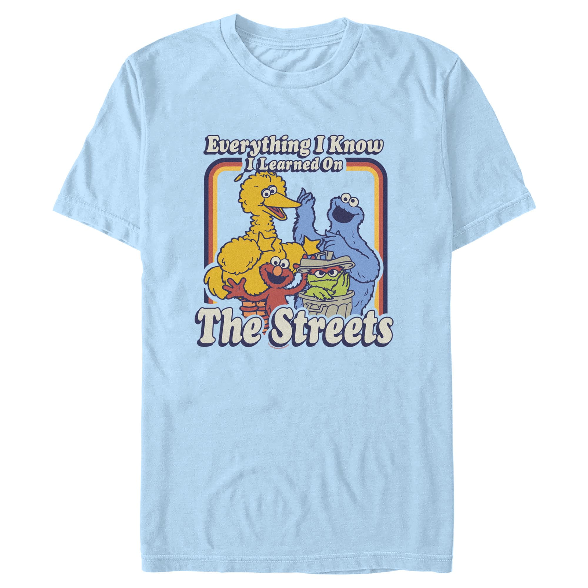 Sesame Street Men's Graphic T-Shirt Everything I Learned on the Streets ...