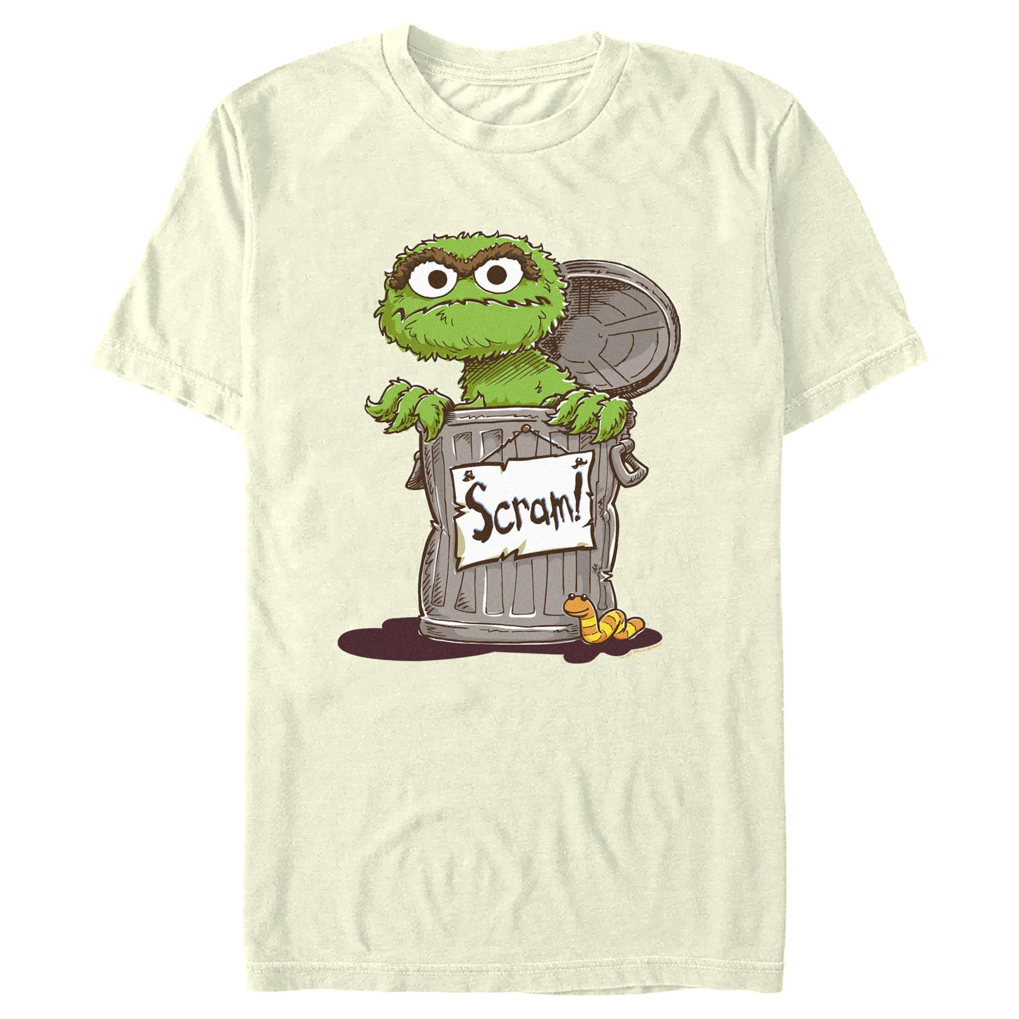 Men's Sesame Street Oscar Scram Sign Graphic T-Shirt - Walmart.com