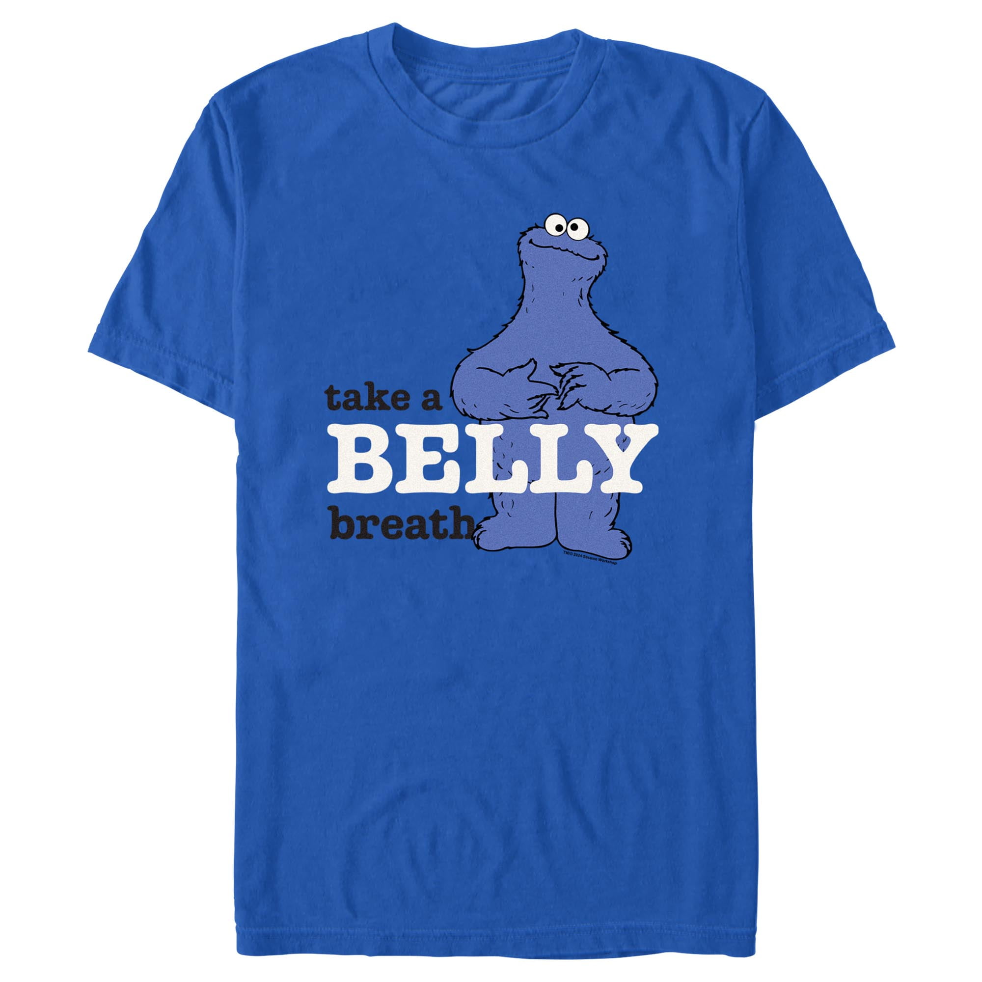 Men's Sesame Street Take a Belly Breath Graphic T-Shirt - Walmart.com