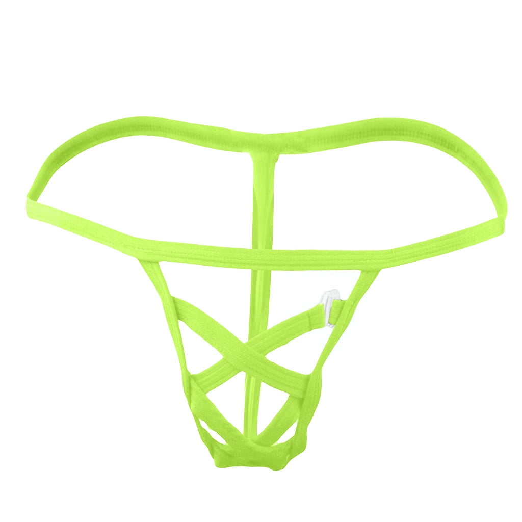 Men's Sexy Low Waist Bikini Briefs Micro G String Silk Underwear for ...
