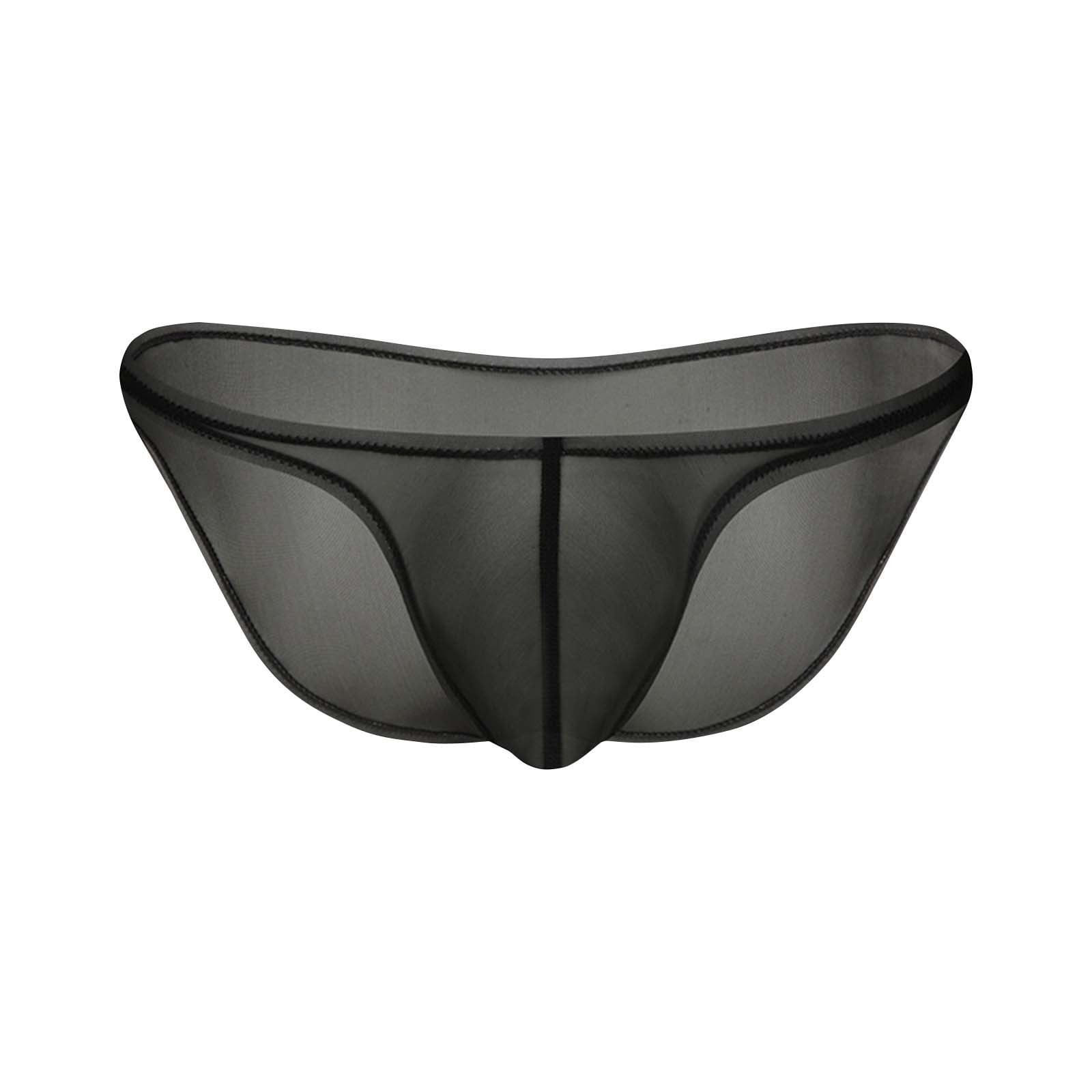 Men's Sexy Mesh Ice Silk Briefs - Breathable Fishnet Underwear with ...