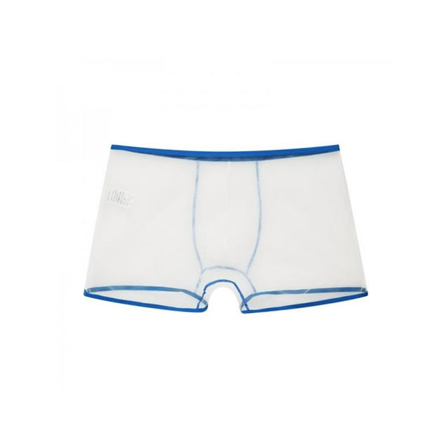 Men's Sexy Sheer Mesh Boxer Briefs Transparent Underwear Shorts ...