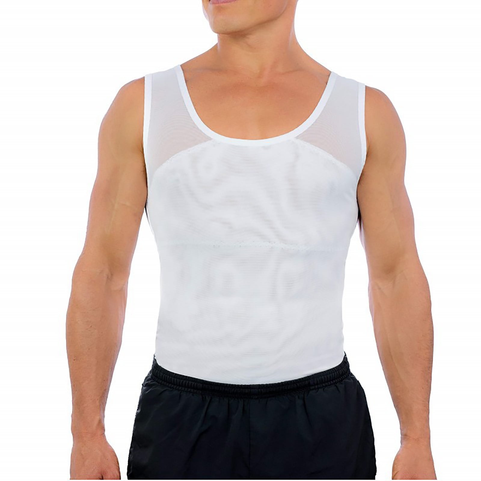 Men's Shapewear Abdominal Back Support Body Compression Shirt for ...
