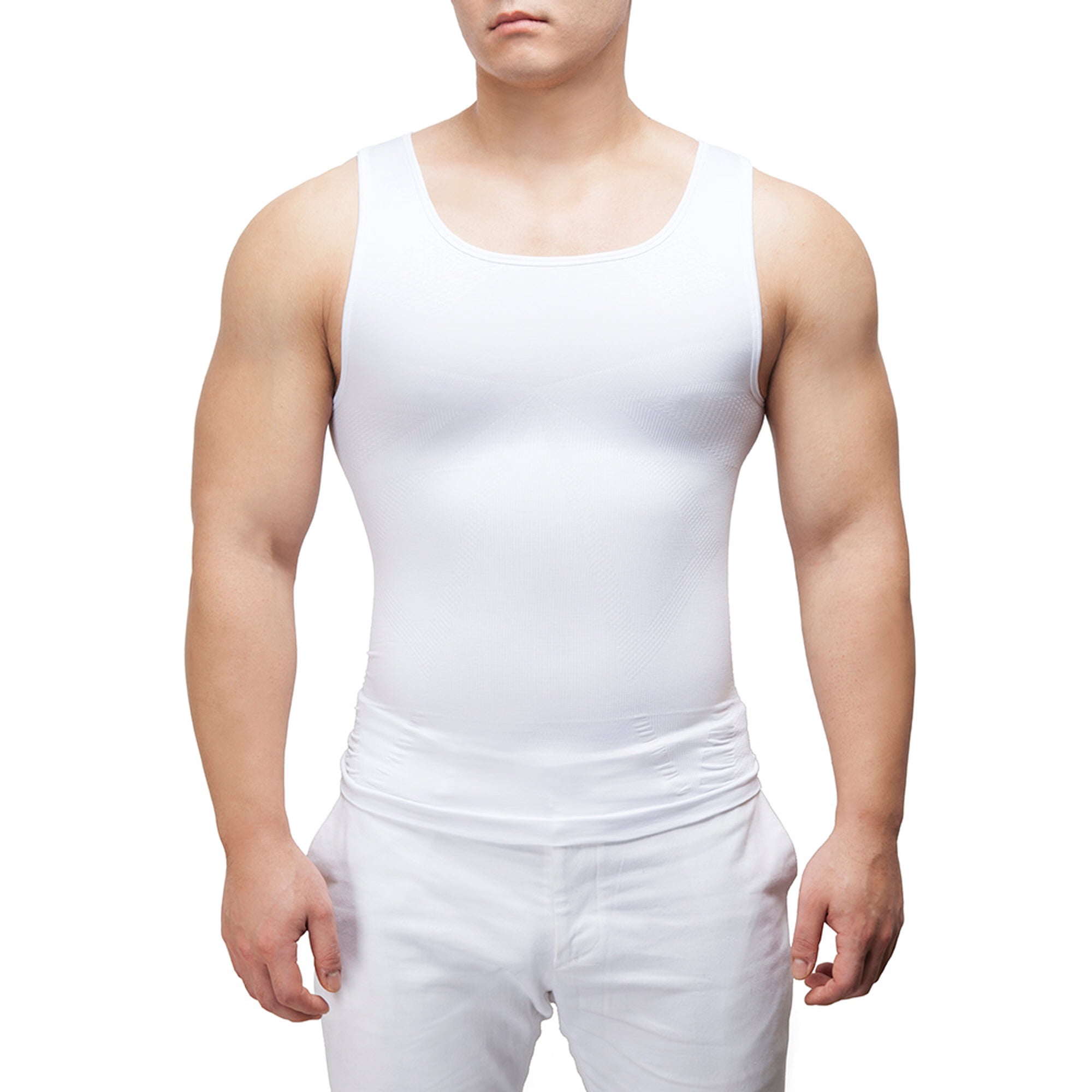 Men's Slimmer Sweat Weight Loss Suit, Body Compression Shaper Vest ...
