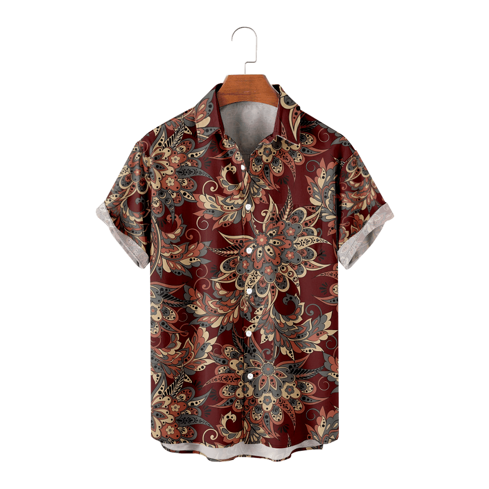 Men's Shirt Paisley Tribal Super Cool Unique Cartoon Shirt for Young ...