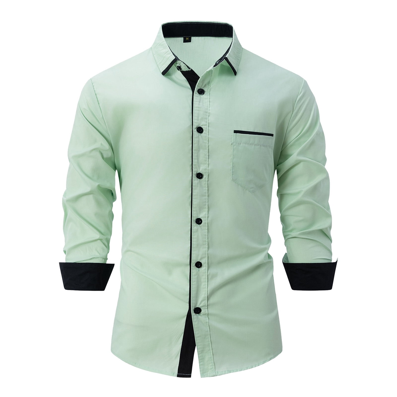 Men's Shirts Button Down Fashion Casual Plain Comfortable Solid Color ...