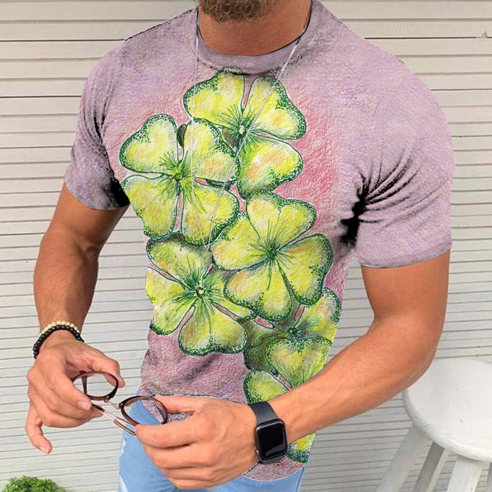 Men's Shirts Graphic Tees Clearance,Saint Patrick's Day Short Sleeve T ...