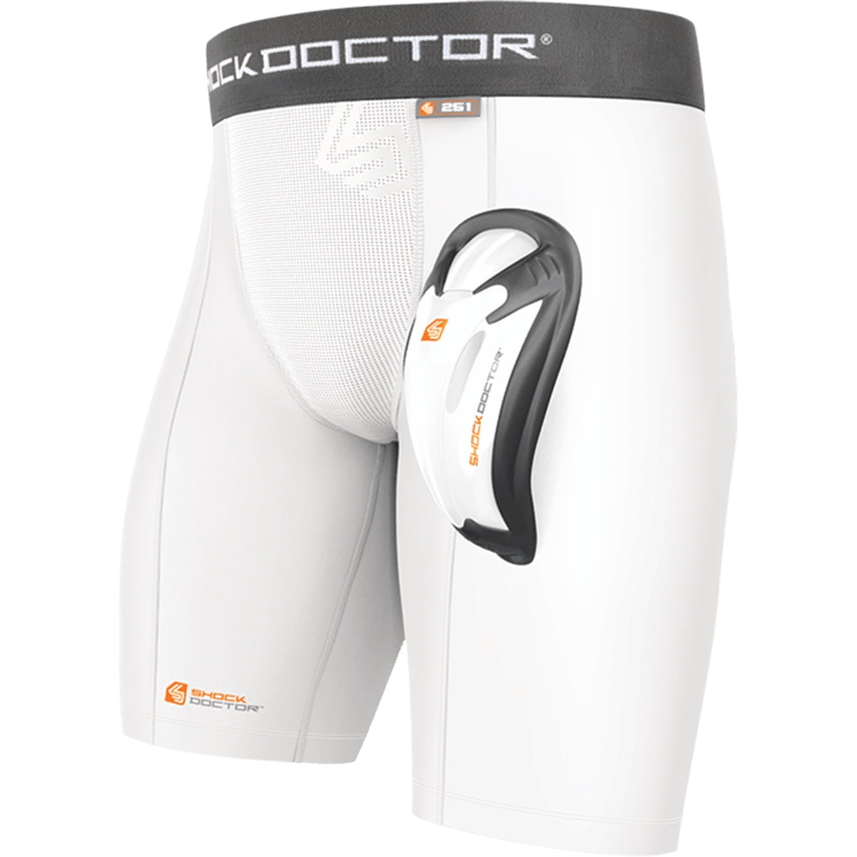 Men's Shock Doctor 251 Core Double Compression Short With Bio-Flex Cup ...