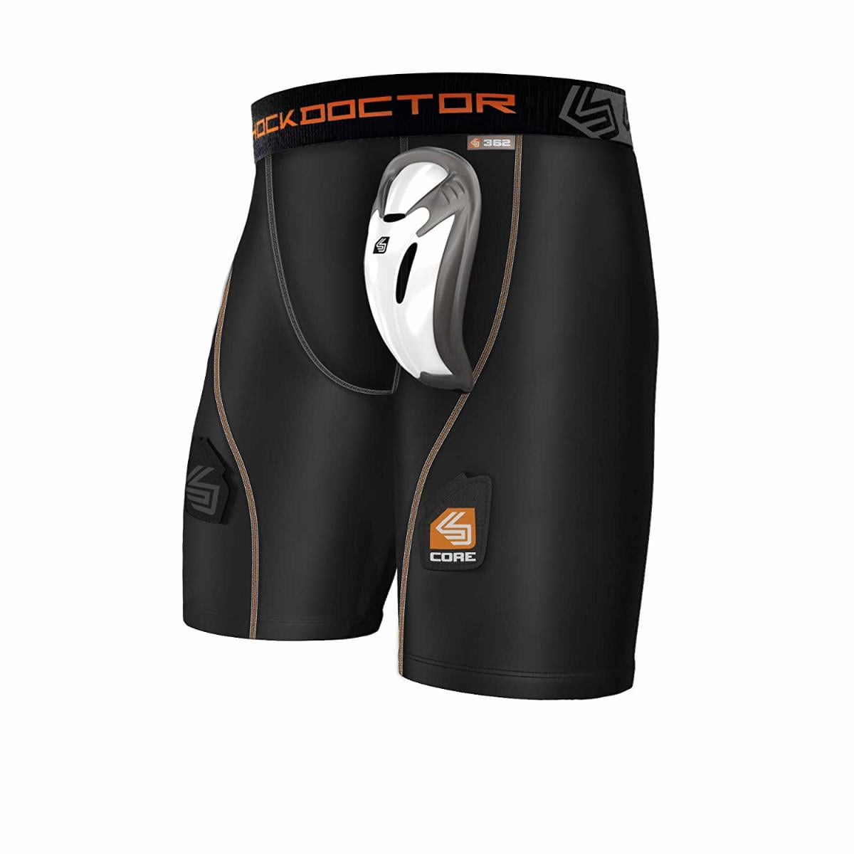 Men's Shock Doctor 362 Core Short With Bio-Flex Cup (Black M) - Walmart.com