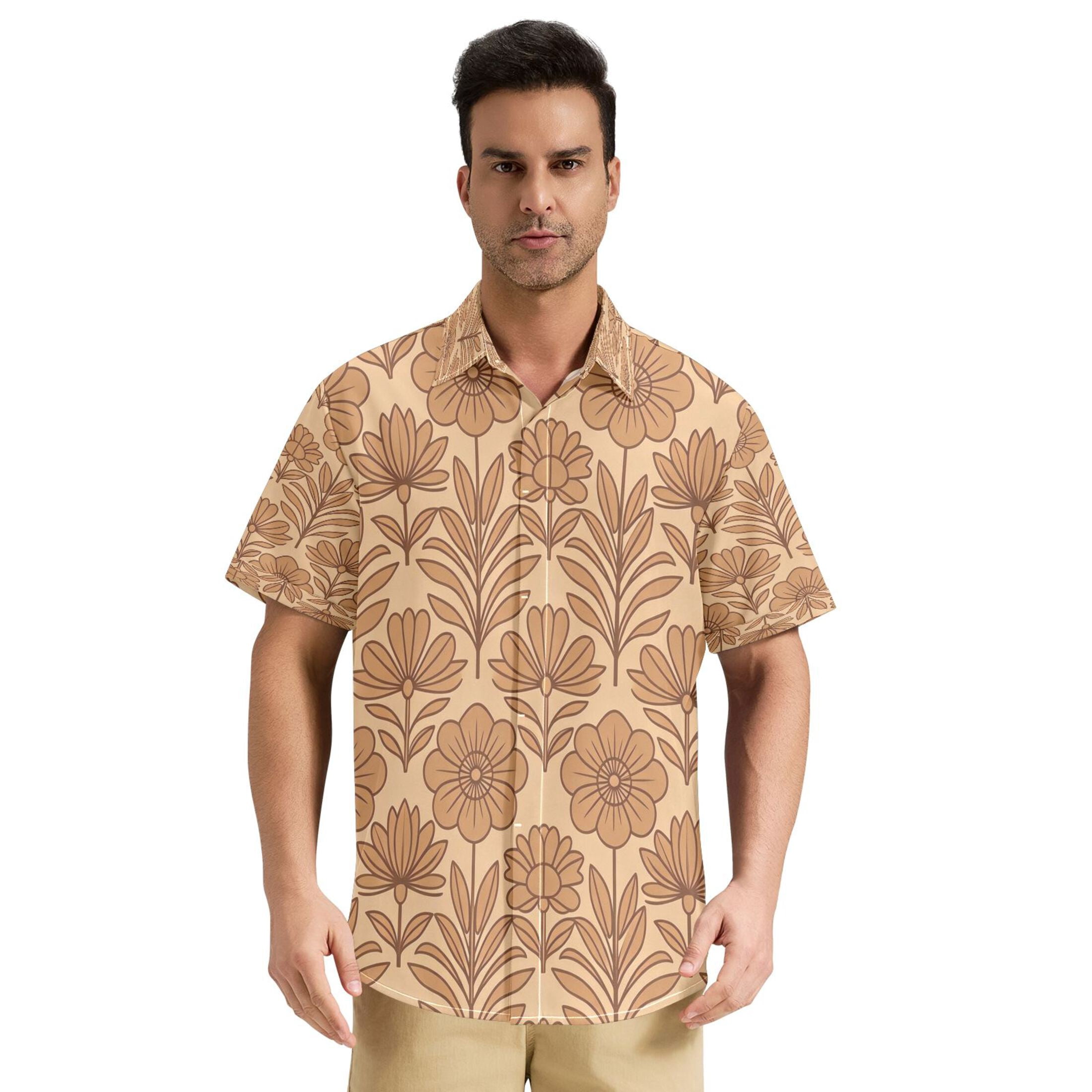 Men's Short Sleeve Button Down Shirt, Wrinkle Free Casual Summer Beach ...