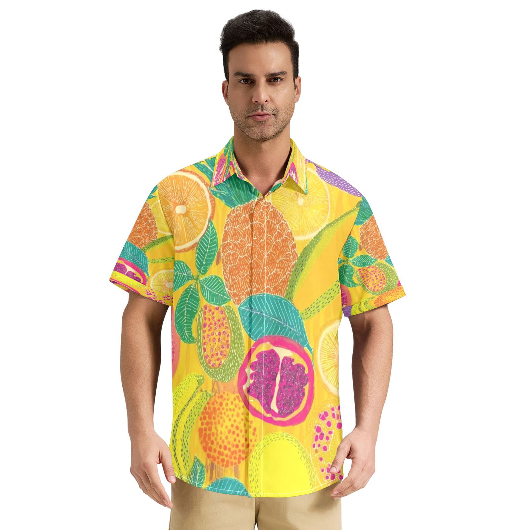 Men's Short Sleeve Button Down Shirt, Wrinkle Free Casual Summer Beach ...