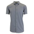 Mens Short Sleeve Slim Fit Solid Dress Shirts