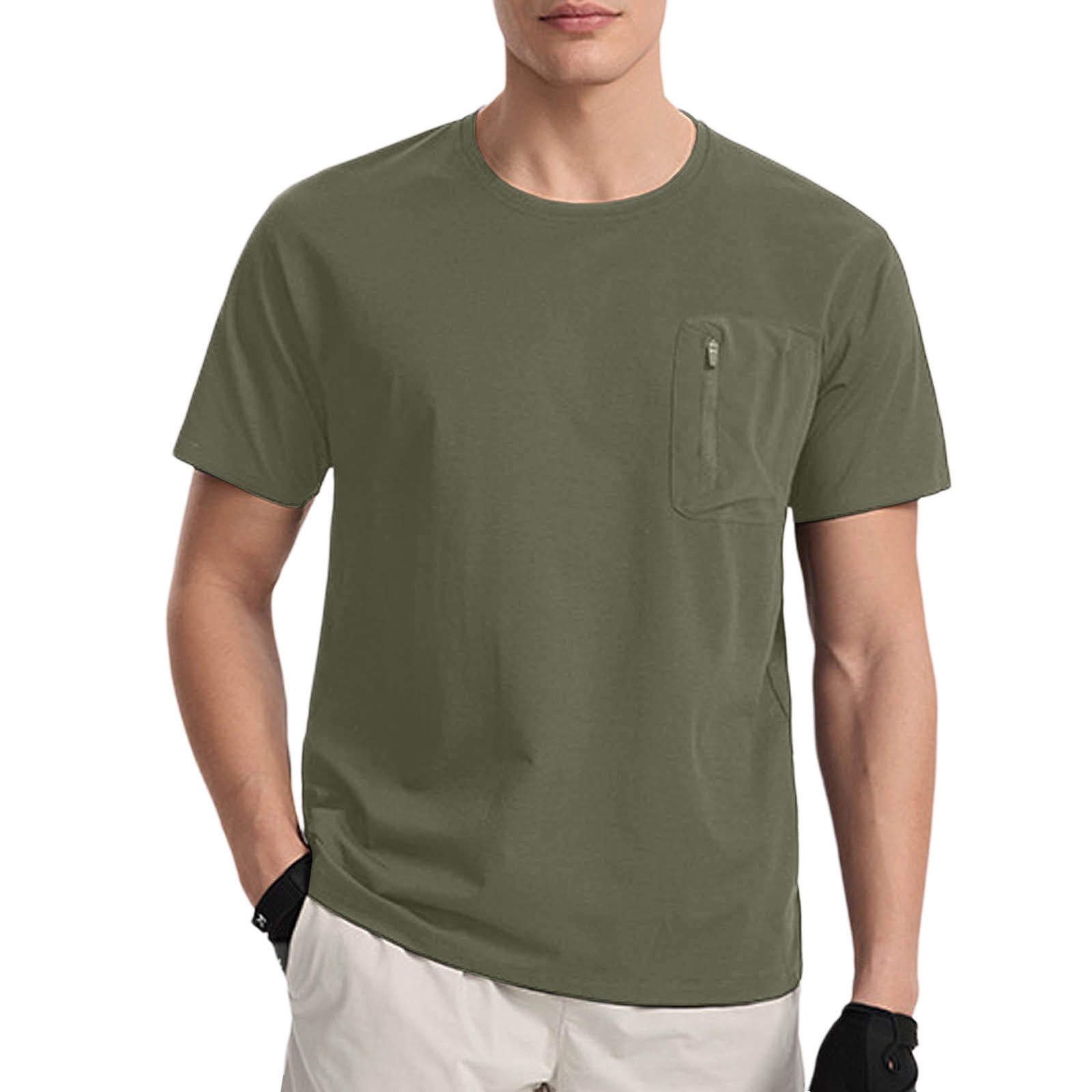 Men's Short Sleeve T-Shirt Casual Comfortable Seamless Indentation ...