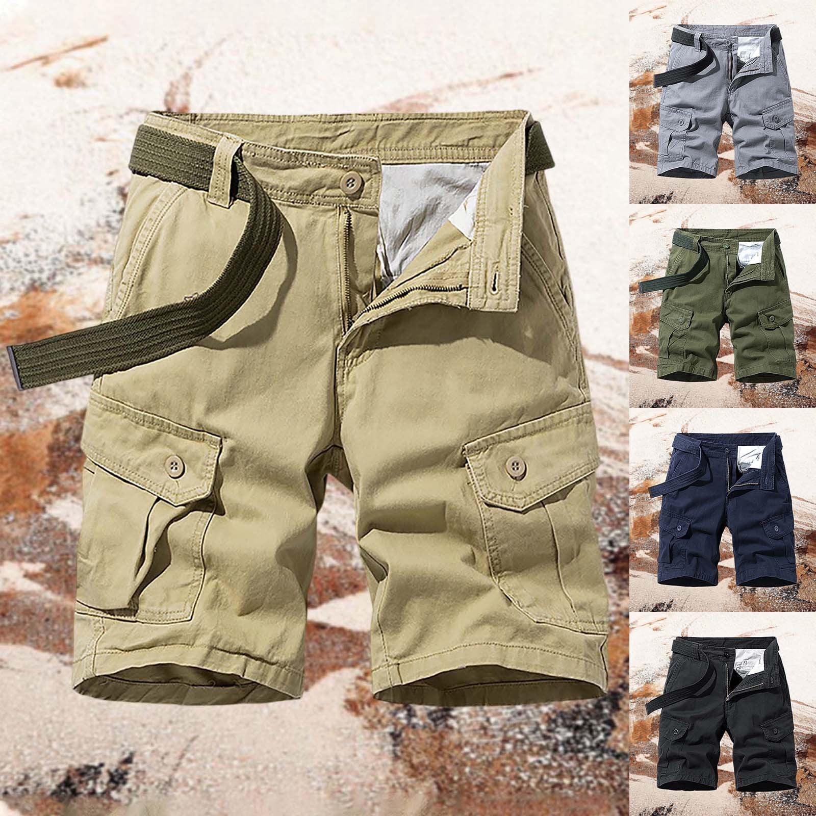 Men's Shorts Cargo Casual Shorts Summer Outdoor Solid Color Loose Fit ...