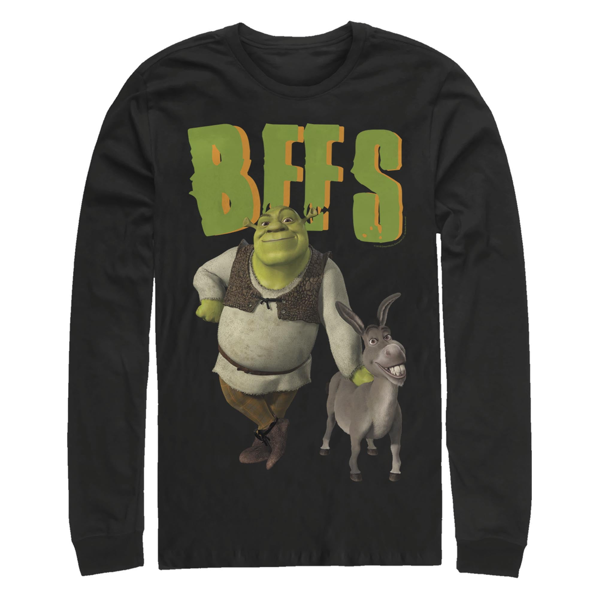 Men's Shrek Donkey and Shrek Best Friends Long Sleeve Shirt - Walmart.com