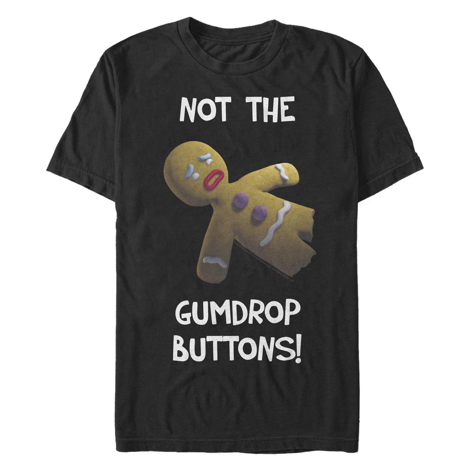 Men's Shrek Gingy Not the Gumdrop Buttons Graphic T-Shirt - Walmart.com