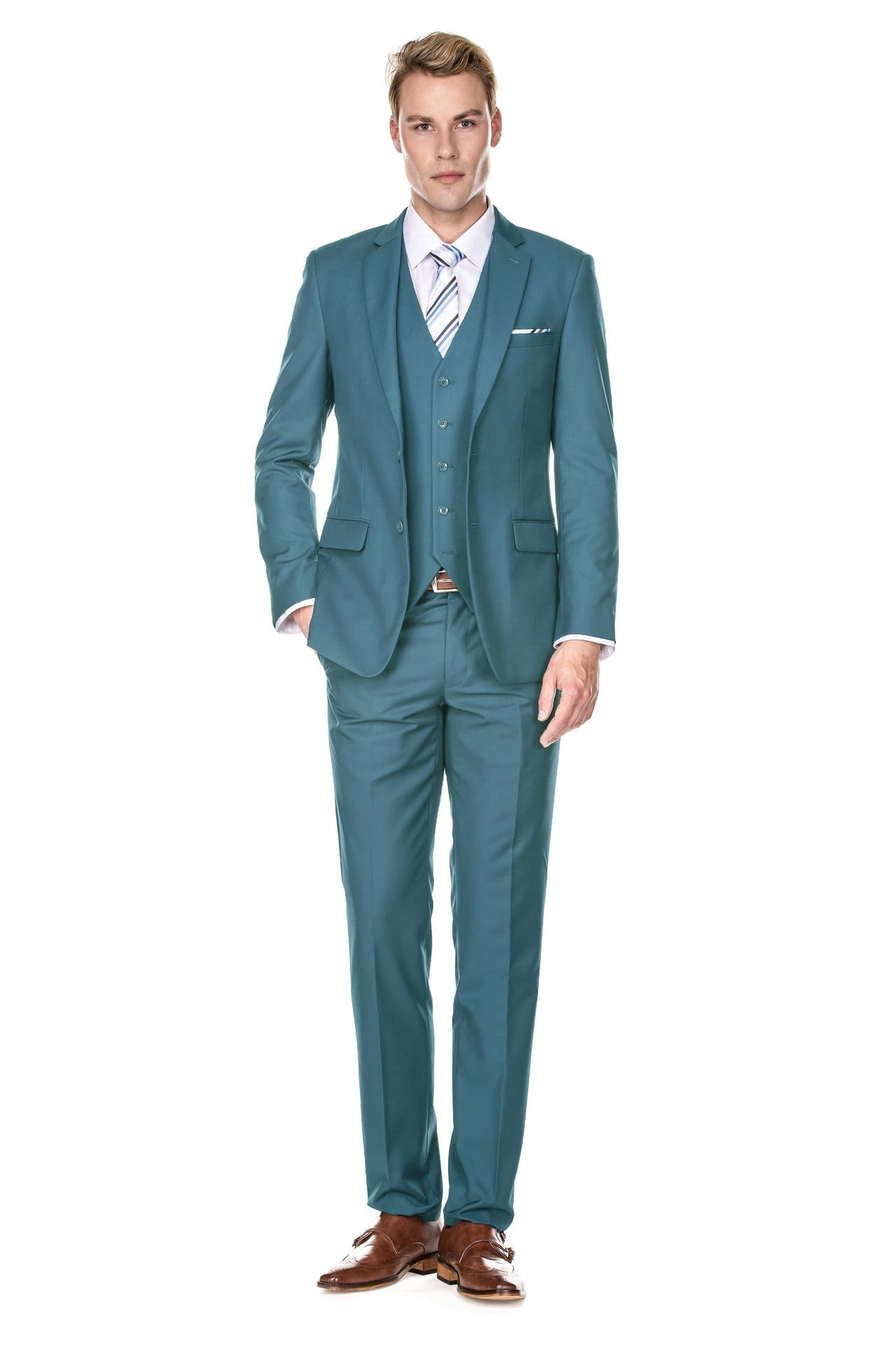 Men's Signature 3-Piece Slim Fit Suits - Walmart.com