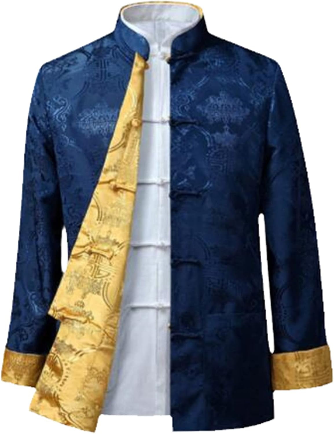 Men's Silk Tang Suit Jacket with Kung Fu Collar - Traditional Chinese ...