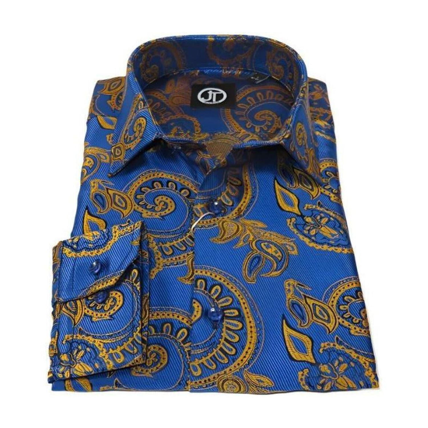 Men's Silky Paisley Floral Shirt By JT Milano AVM Slim Fit 6011-23 ...