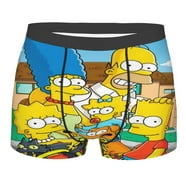 Briefly Stated The Simpsons Family Men's Boxer Shorts Underwear, 100% ...