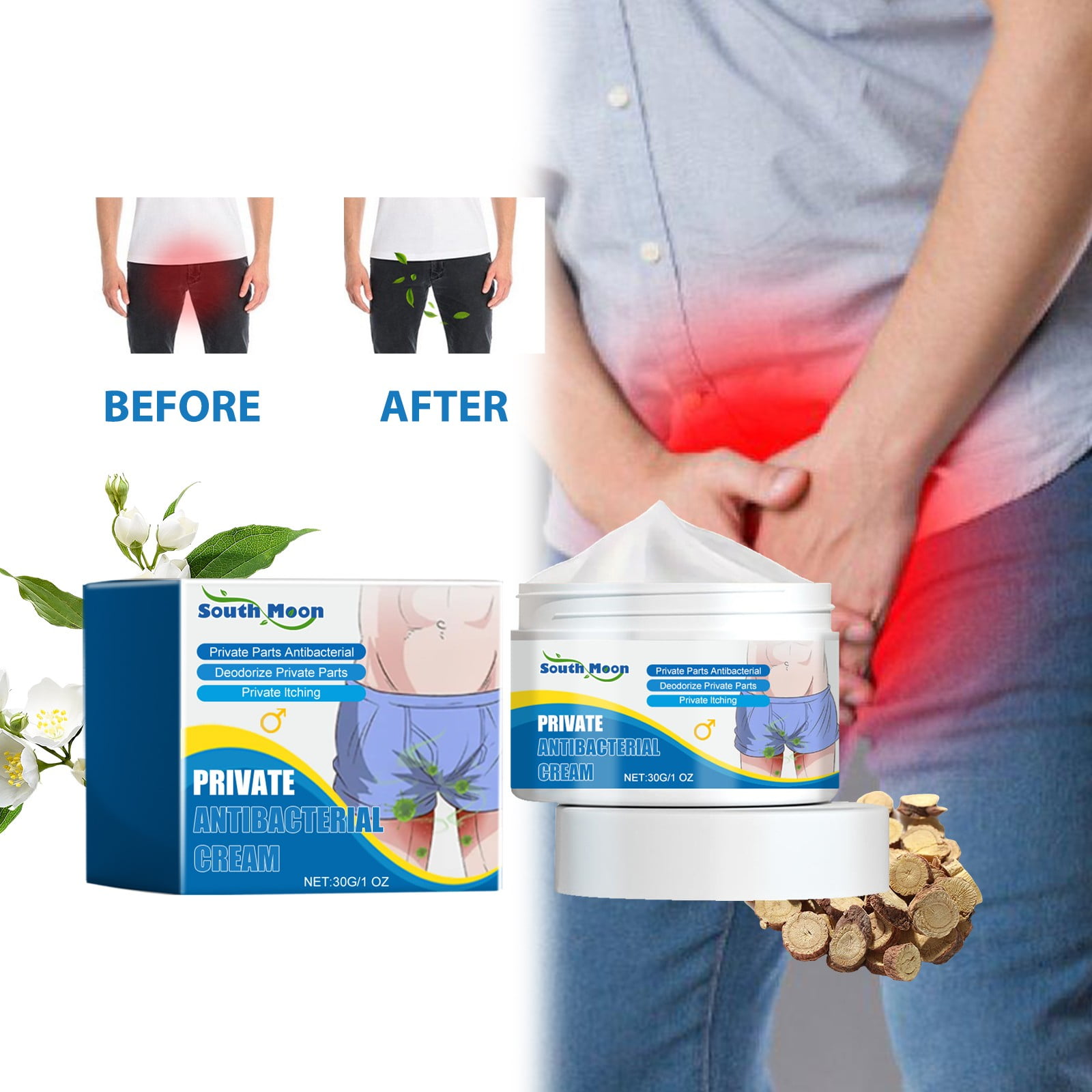 ECPECAD Men's Skin Soothing Itch Ointment for Rashes and Itch, Dry Skin ...