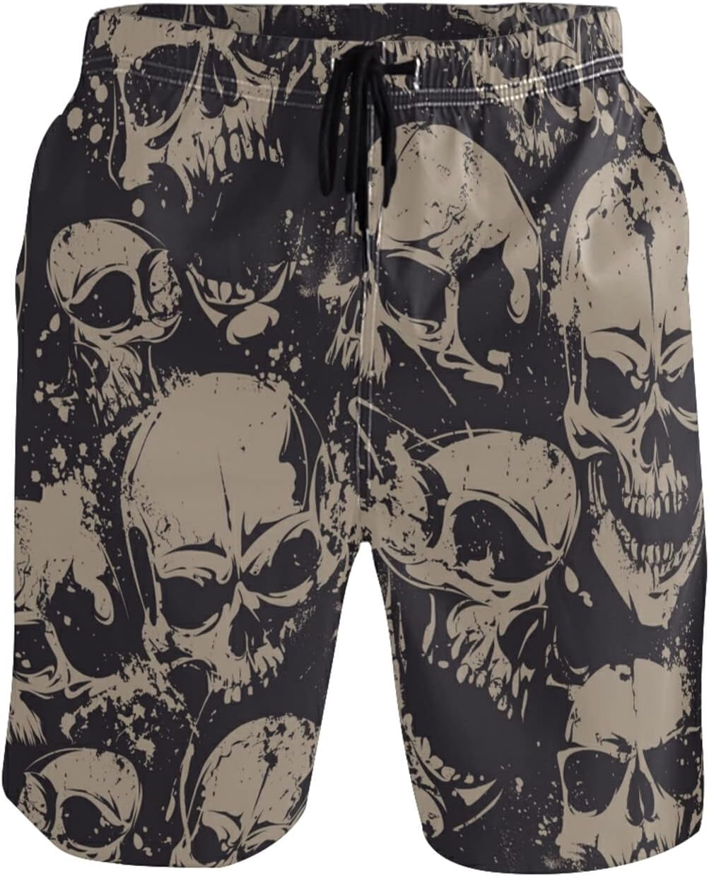 Men's Skull Beach Shorts Summer Swim Trunks Sports Running Bathing ...