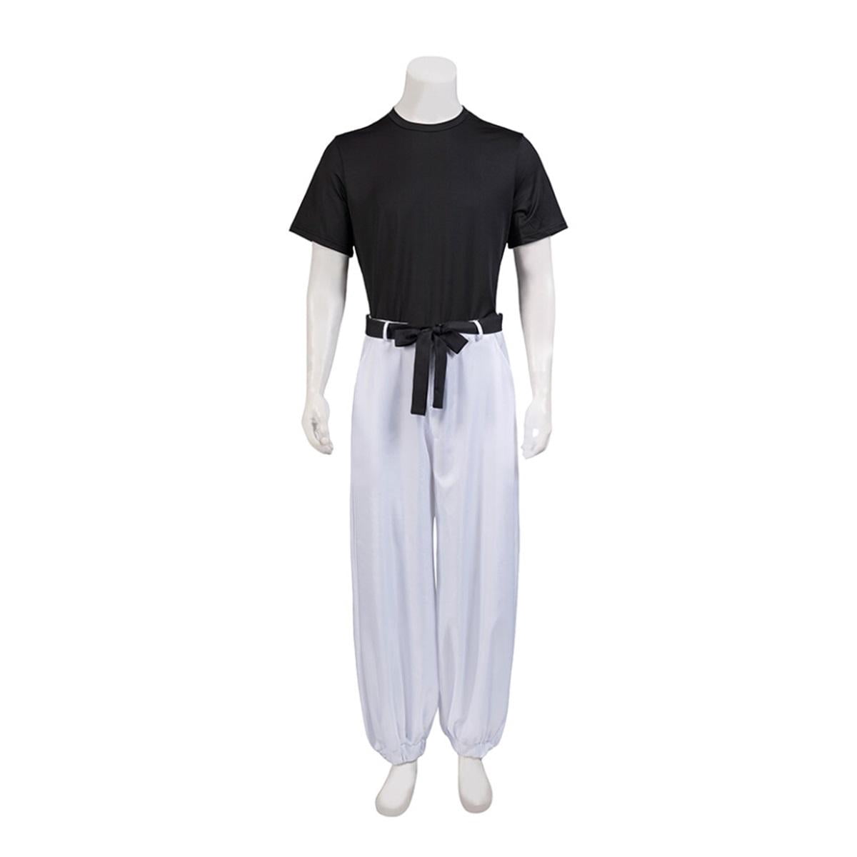 Men's Sleek Fushiguro Toji Black Combat Uniform Set Adult Men Black ...