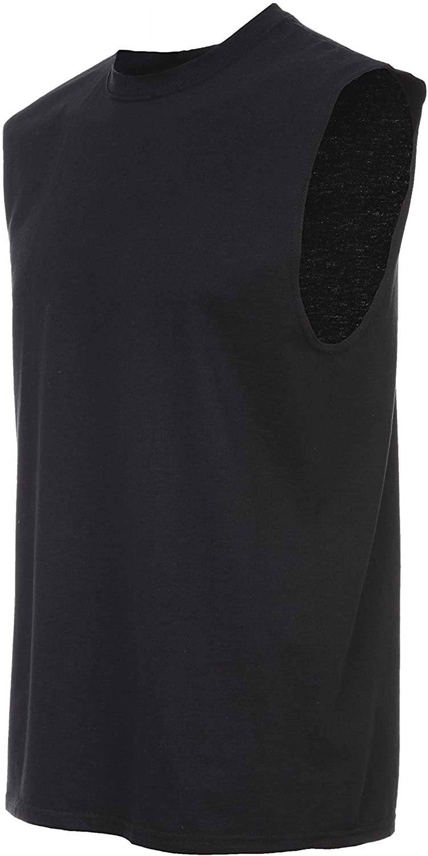Men's Sleeveless Tee Black S - Walmart.com