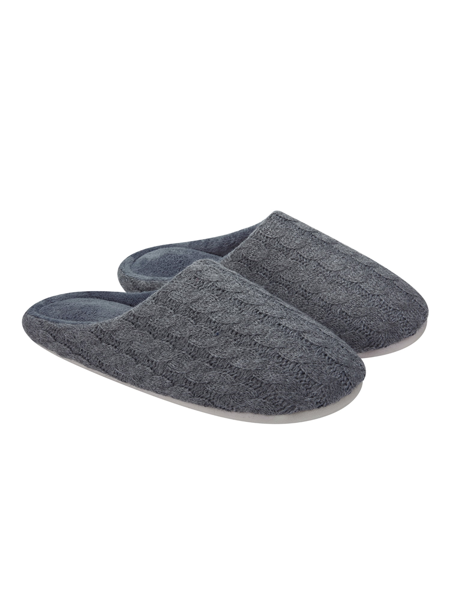 Men's Slide Slippers with Cozy Fuzzy, Slips On Fall Winter House Shoes ...