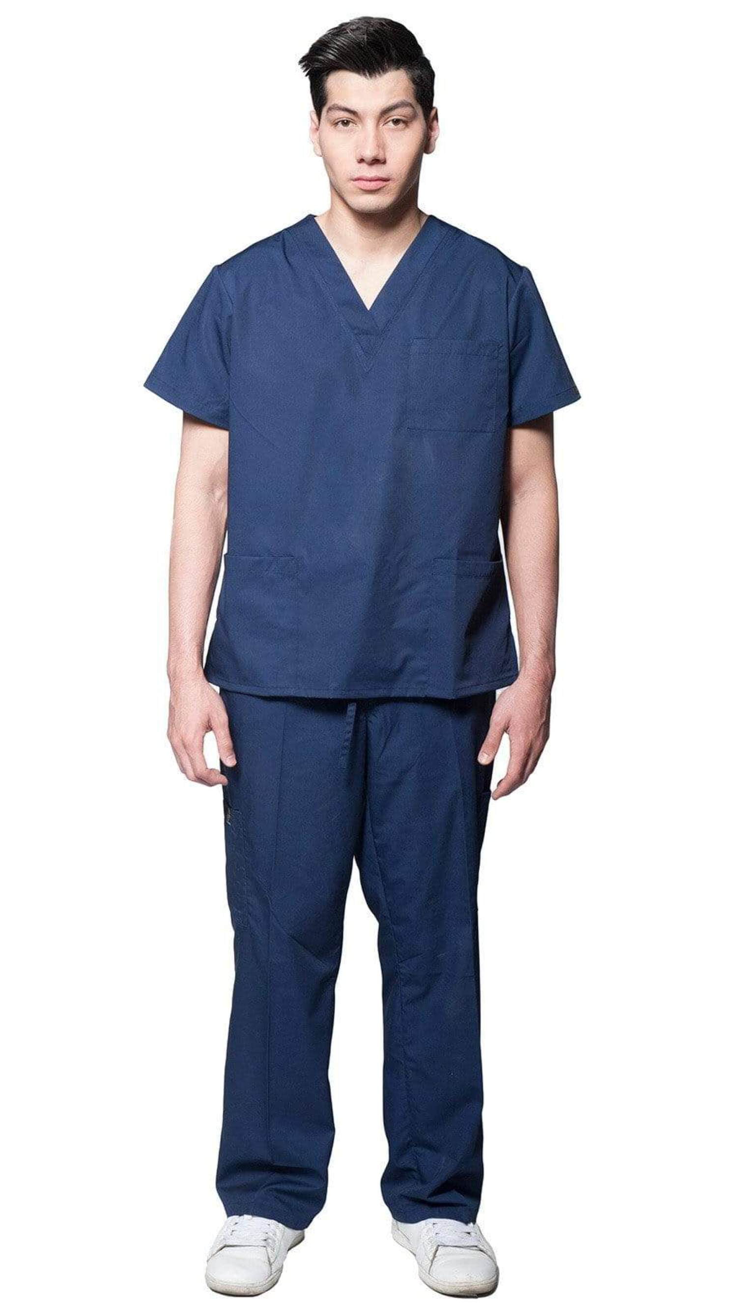 Men's Slim Fit 8 Pocket Uniform Scrubs - Style 103 - Walmart.com