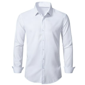 sogami Mens Long Sleeve Collared Shirt, Wrinkle-Free, Regular Fit ...