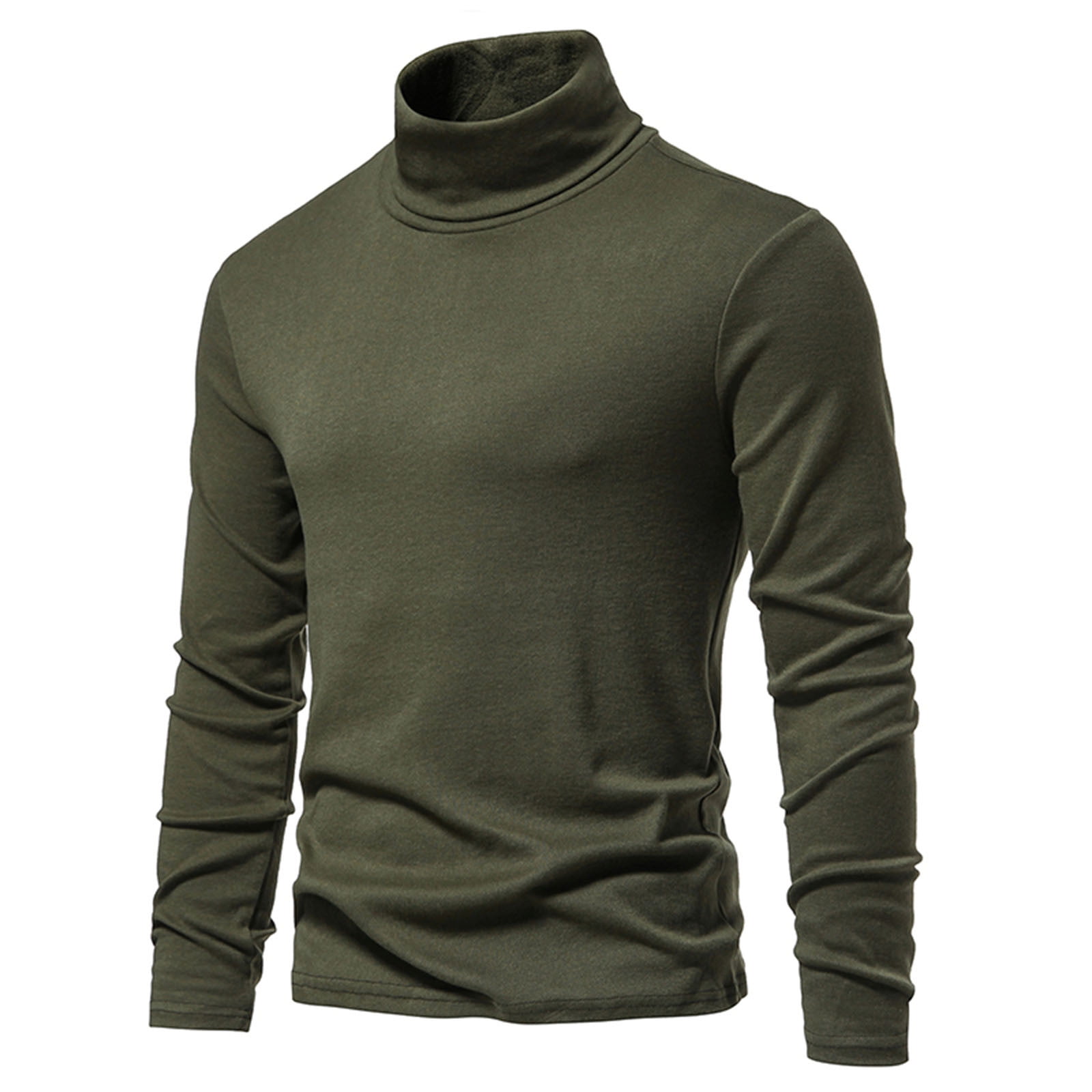 Men's Slim Fit Turtleneck Sweater Casual Basic Knitted Long Sleeve ...