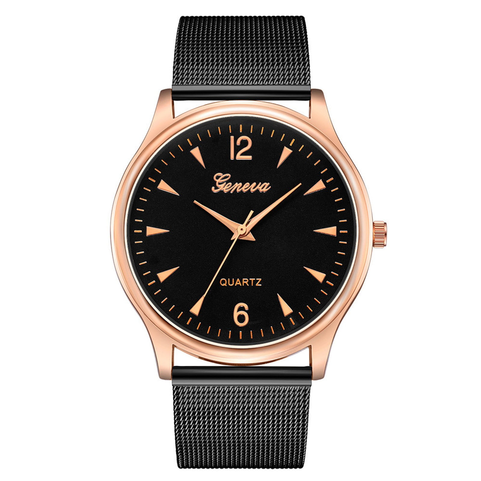 Men's Slim Mesh Band Watch Large Dial Fashion Trend Trend Streamlined ...