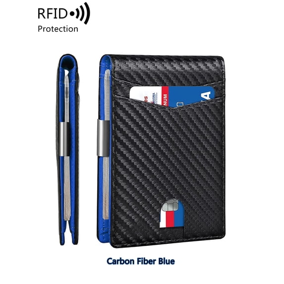 Men's Slim Thin Minimalist Front Pocket Wallets Men RFID Blocking ...