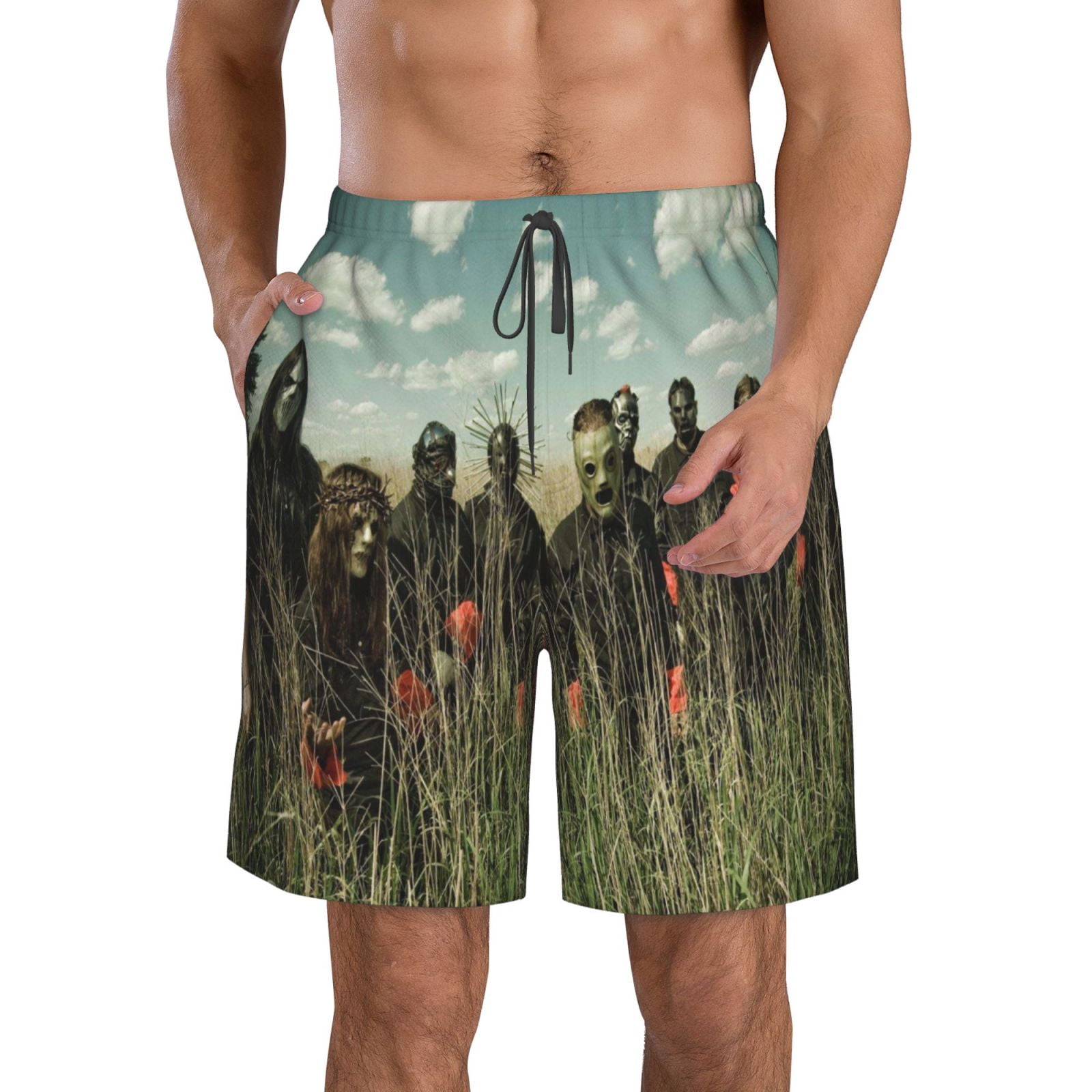 Men's Slip-Kno Board Shorts 3D Graphic Swim Trunks Cartoon Swim Short ...