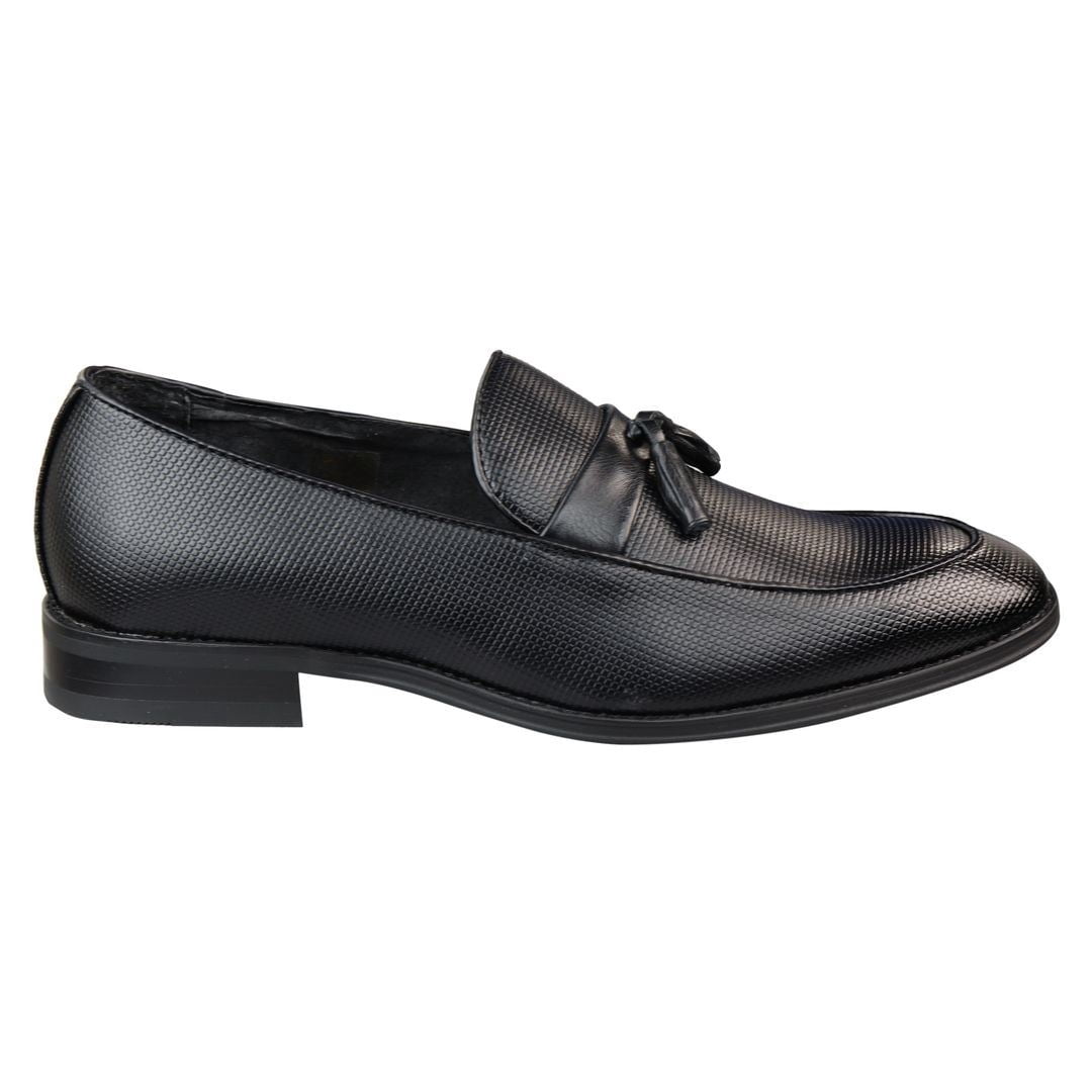 Men's Slip On Black Tassel Loafers Smart Casual Leather - Walmart.com