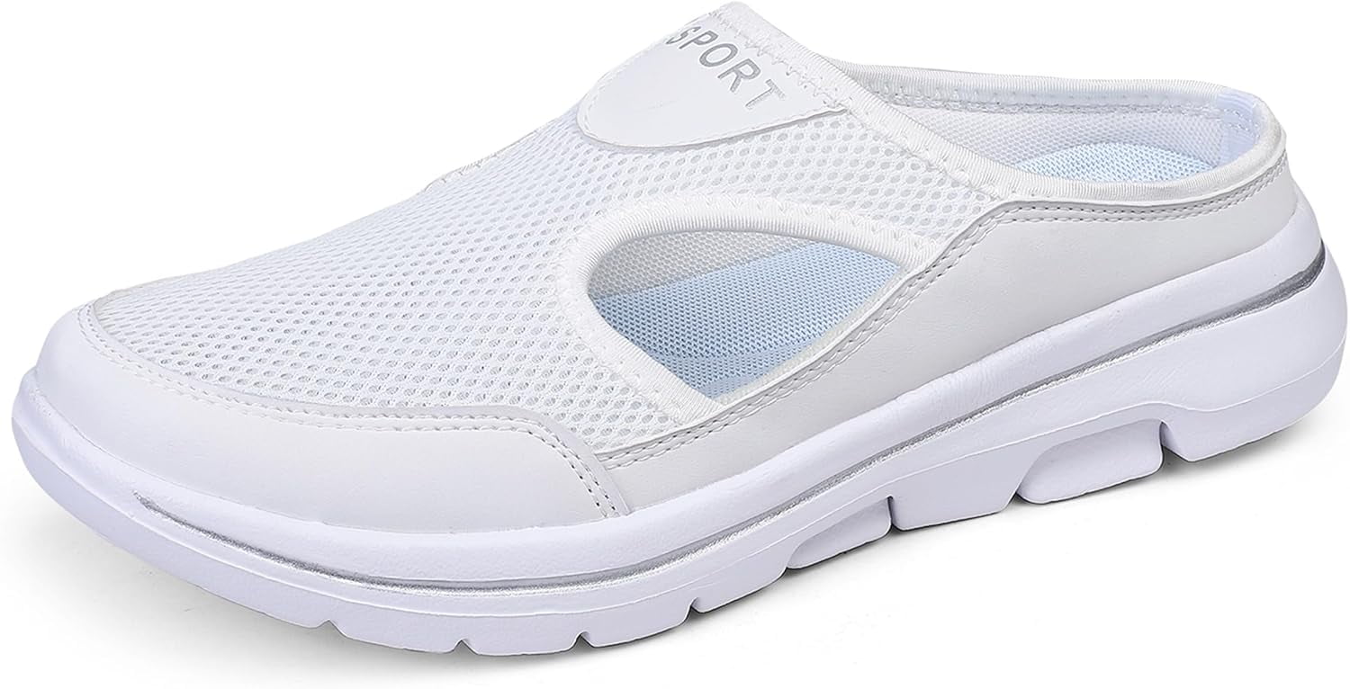 Men's Slip On Mules Womens Lightweight Open Back Shoes Comfort Walking ...