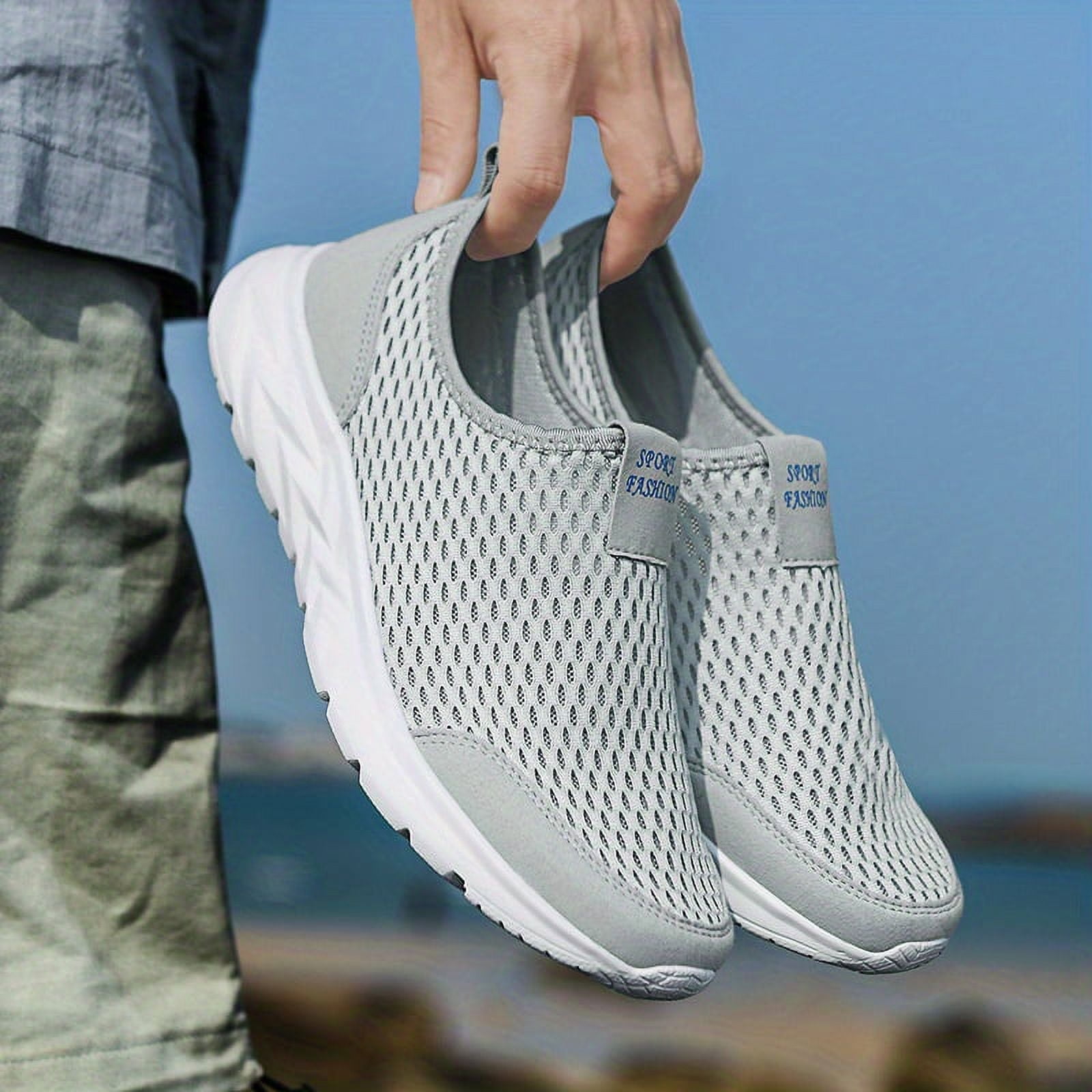 Men's Slip-on Mesh Sneakers - Athletic Shoes - Comfy And Breathable ...