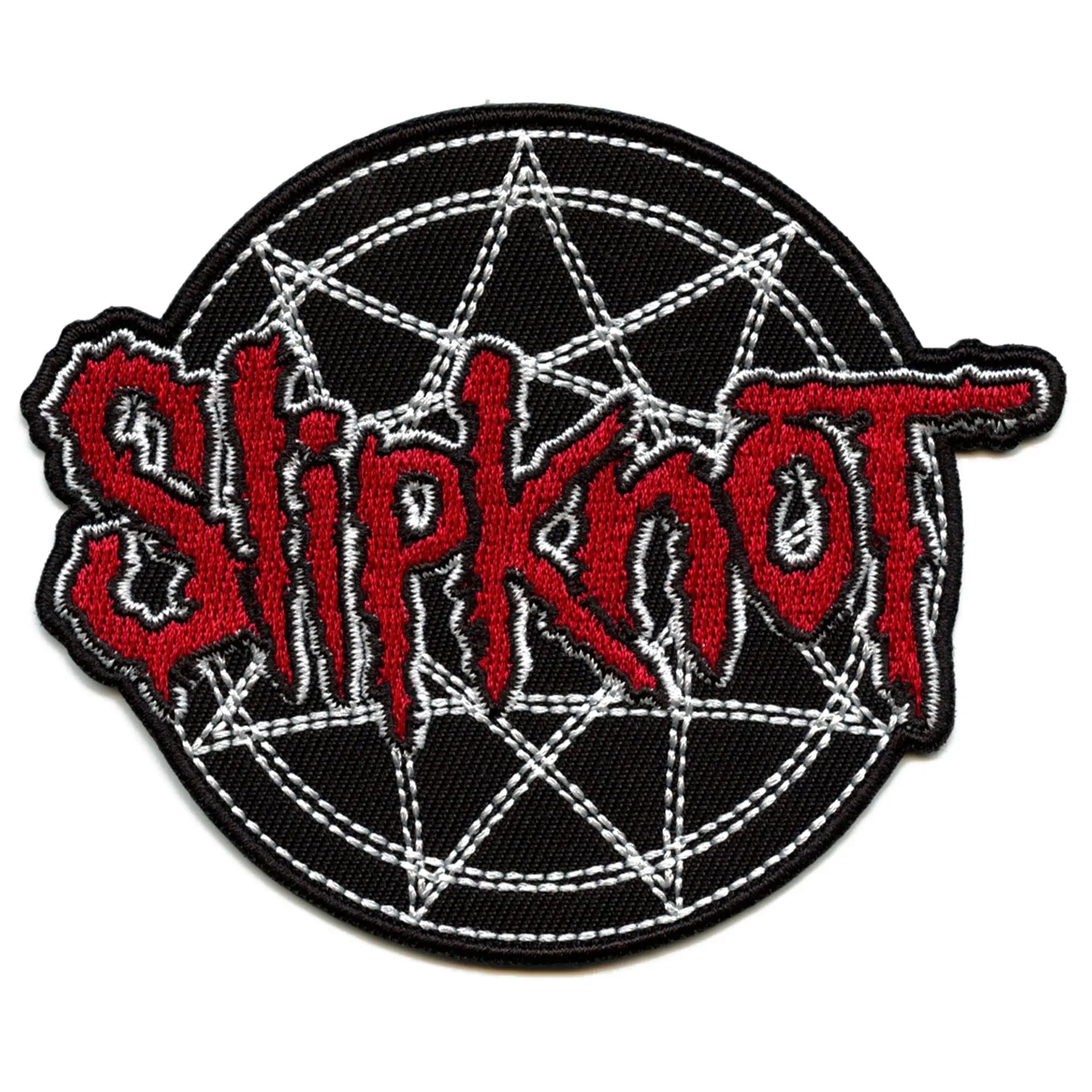 Men's Slipknot Red Logo Over Nonogram Embroidered Patch Red - Walmart ...
