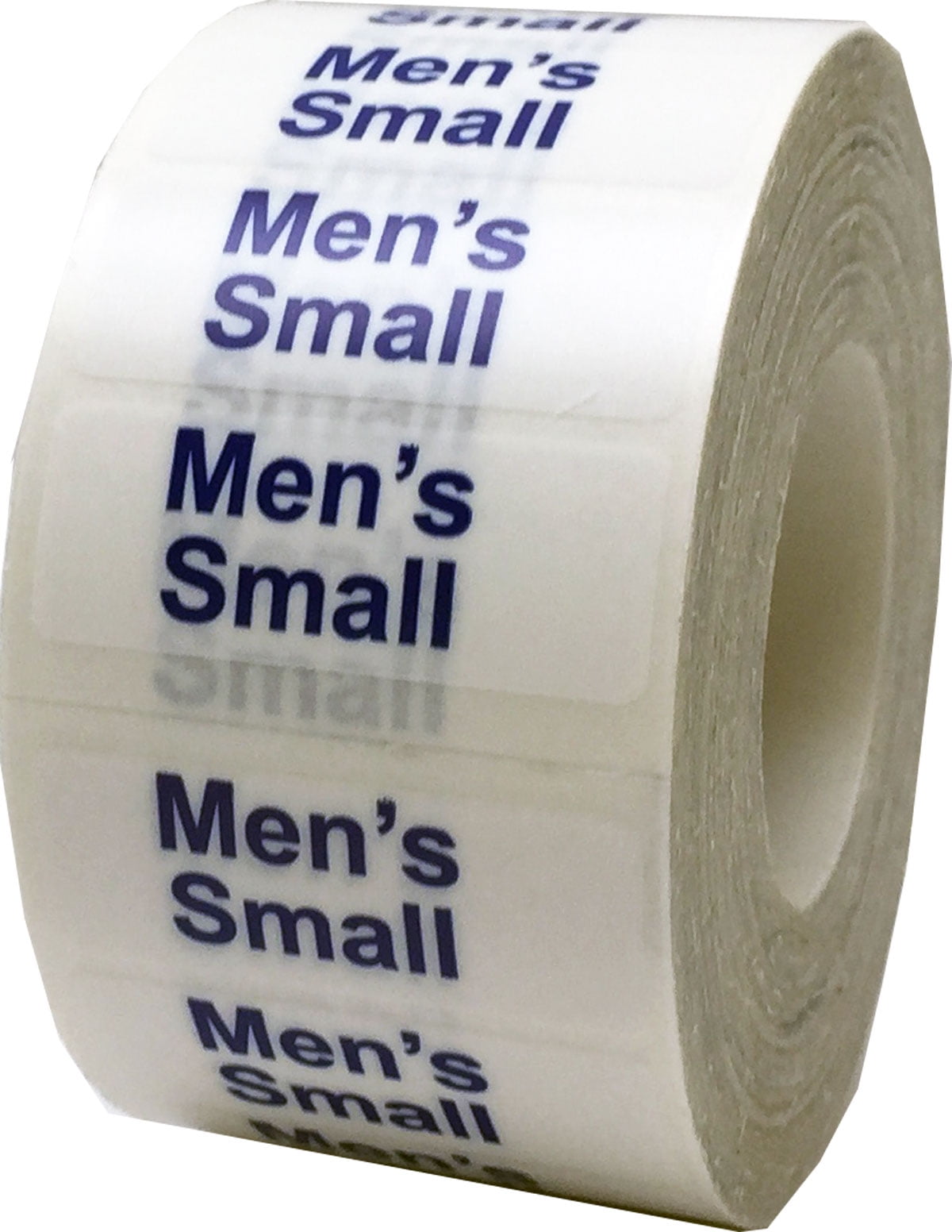 Men's Small Clear Clothing Size Strip Stickers, 1.25 x 5 Inches in Size ...