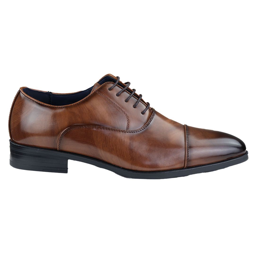 Men's Smart Black Brown Shoes With Round Toe - Walmart.com