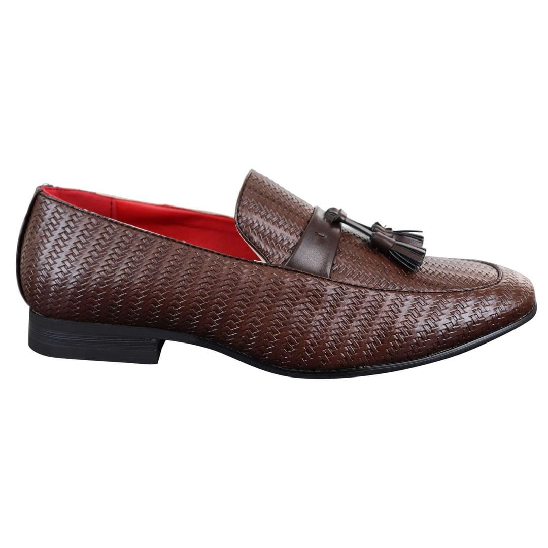 Men's Smart Casual Black Brown Tassel Loafers - Walmart.com