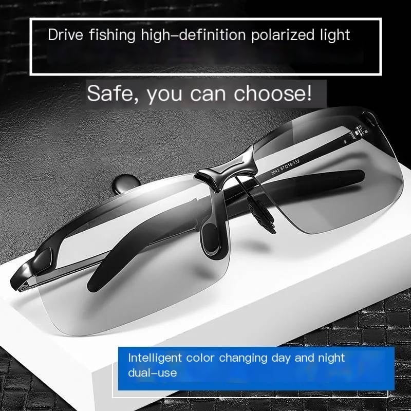 Men's Smart Color-Changing Pilot Sunglasses - Night Vision, Day/Night ...