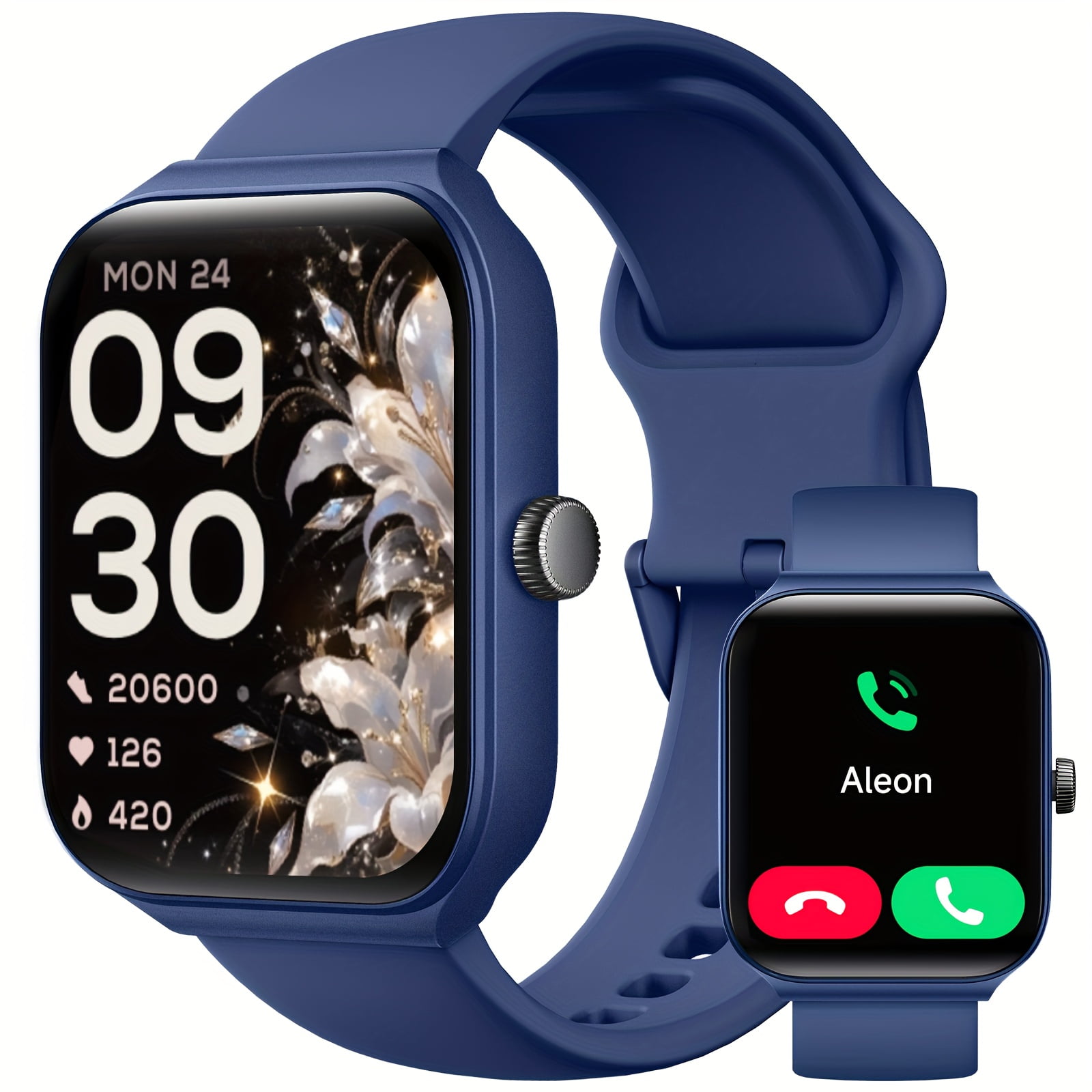 Men's Smart Watch - Flashlight, Pedometer, Wireless 5.0, 400mAh Rechargeable Lithium Polymer ...