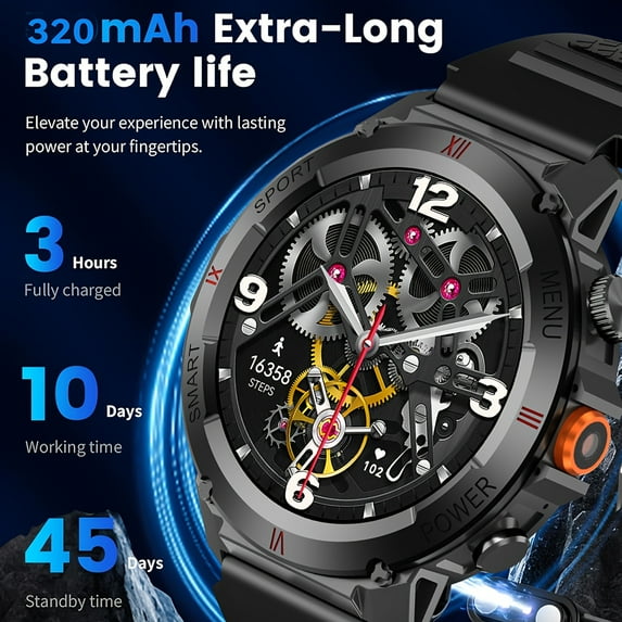 Men's Smartwatch, 1.46" AMOLED HD Screen, BT Call, 170+ Sports Modes ...